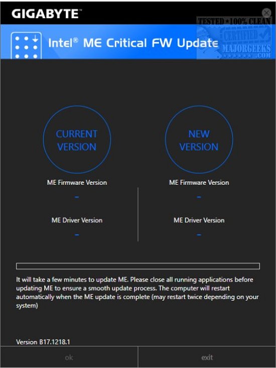 GIGABYTE Intel ME Critical FW Update Utility Helps to Patch the Intel ... GIGABYTE Intel ME Critical FW Update Utility Helps to Patch the Intel ...
